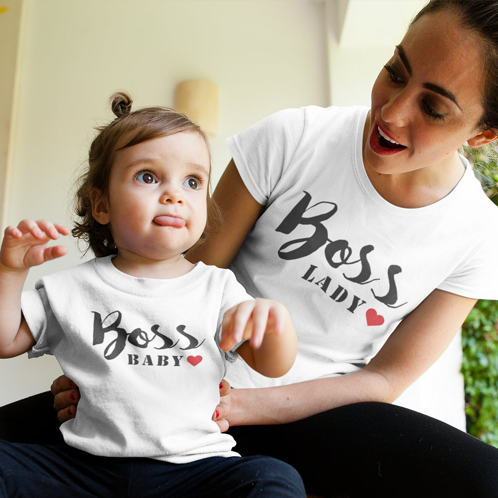 Boss Lady and Boss Baby - Graphic Matching T-Shirts | TeeLikeYours.com ...